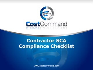Contractor sca compliance checklist | PDF