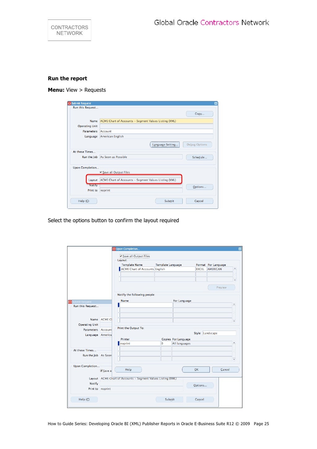 Contractors Network Developing Oracle Bi Xml Publisher