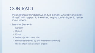 Definition Essential Elements of Contract | PPT