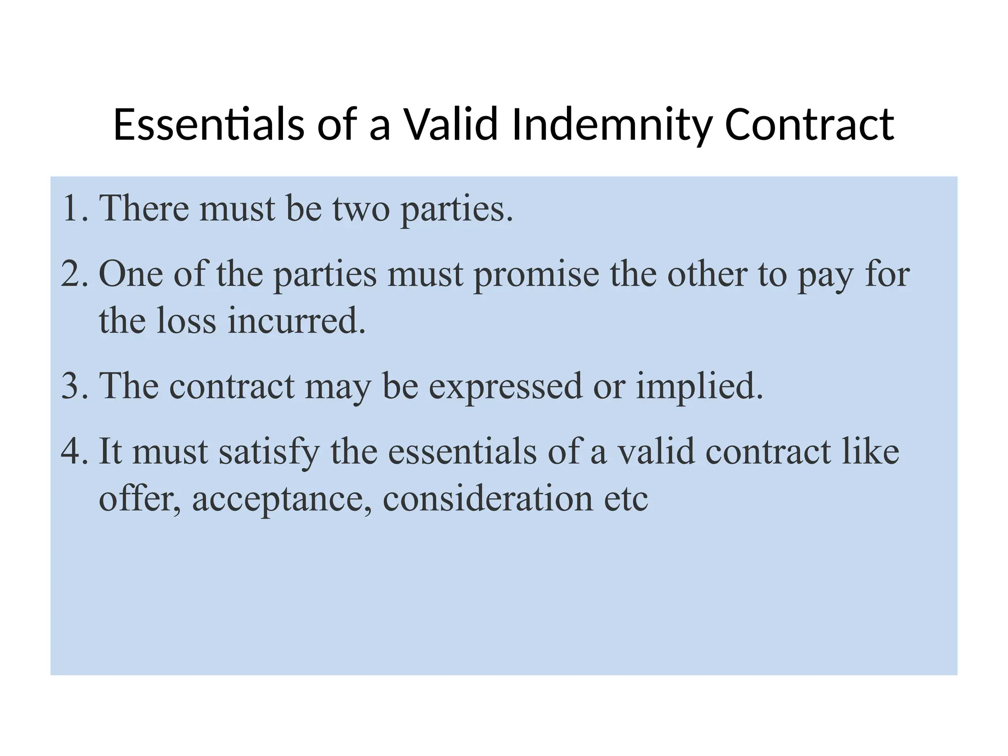 Contract of indemnity, Contract of guarantee | PPT