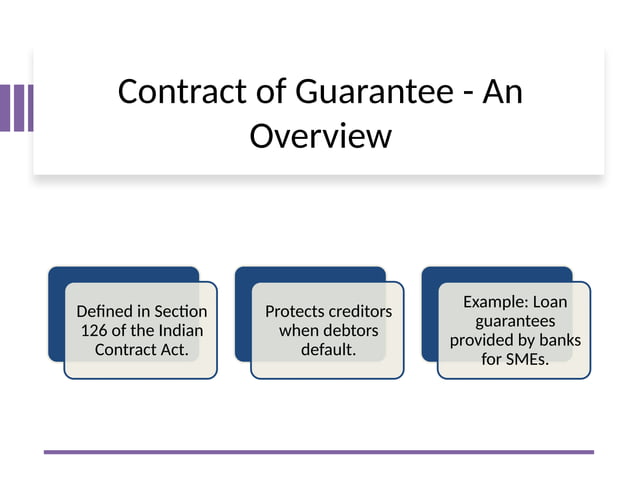 Contract of indemnity, Contract of guarantee | PPT