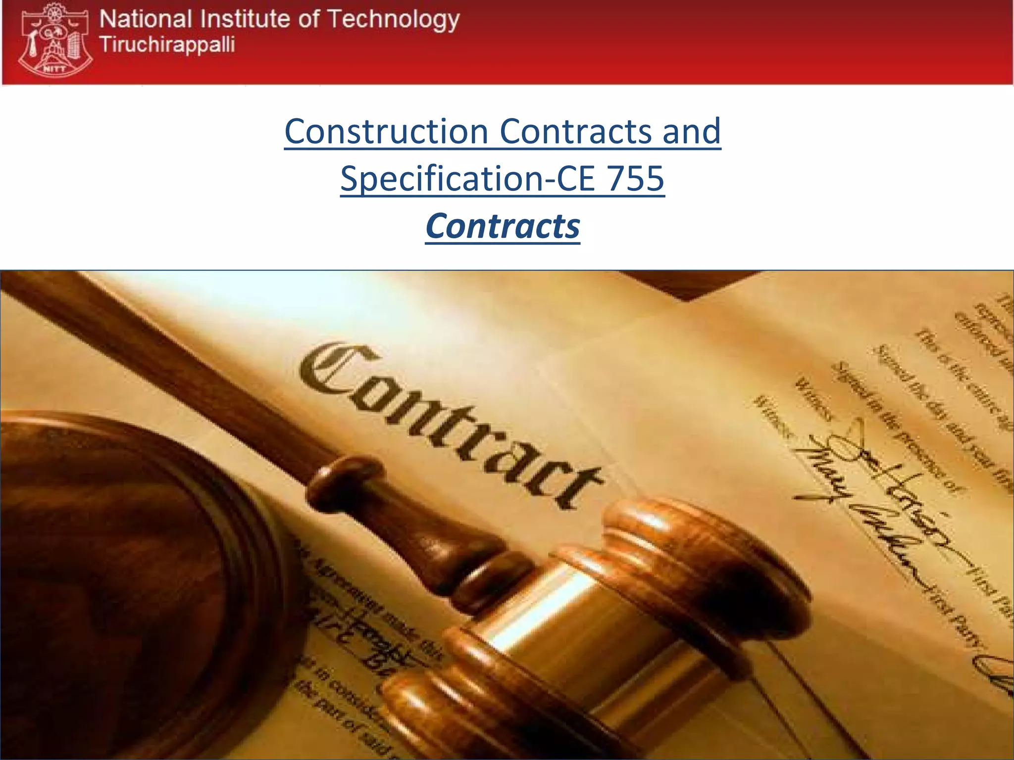 Contract Construction Contracts And Specification Pdf