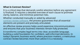 Contract Review: A Comprehensive Guide (2025) | PPTX