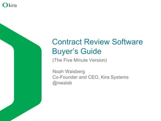 Contract Review Software Buyer's Guide | PPTX | Business | Business and ...