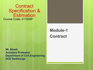 Unit-1_Contracts | PPTX