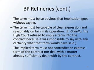 Contracts - Express terms | PPTX | Law