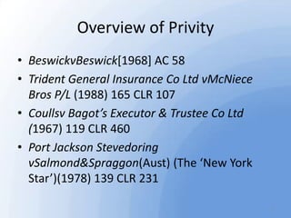 Contracts - Privity lecture | PPTX