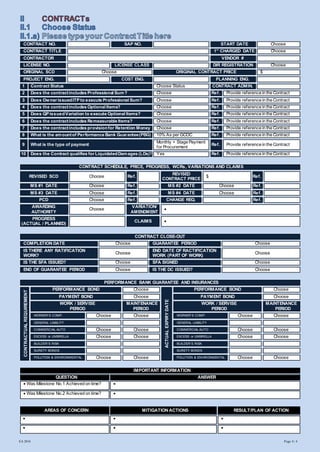 Contracts administrator's report for monitoring daily activities | DOCX ...