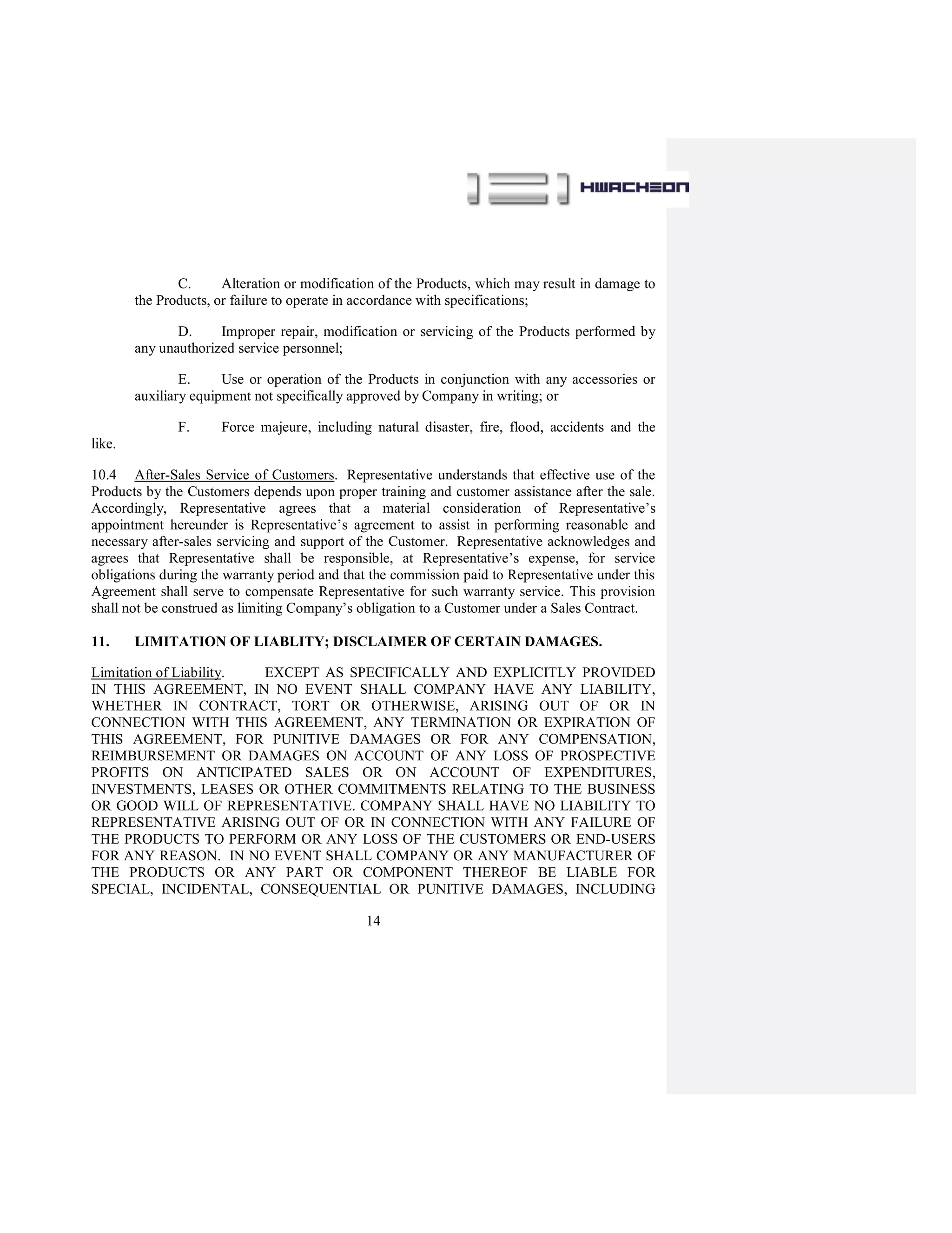 Contract sales representative agreement | PDF