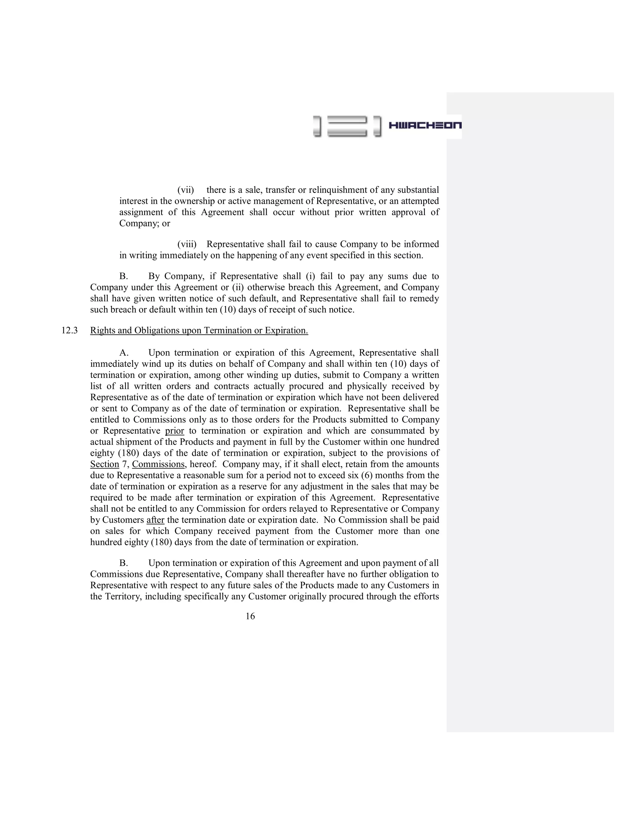 Contract sales representative agreement | PDF
