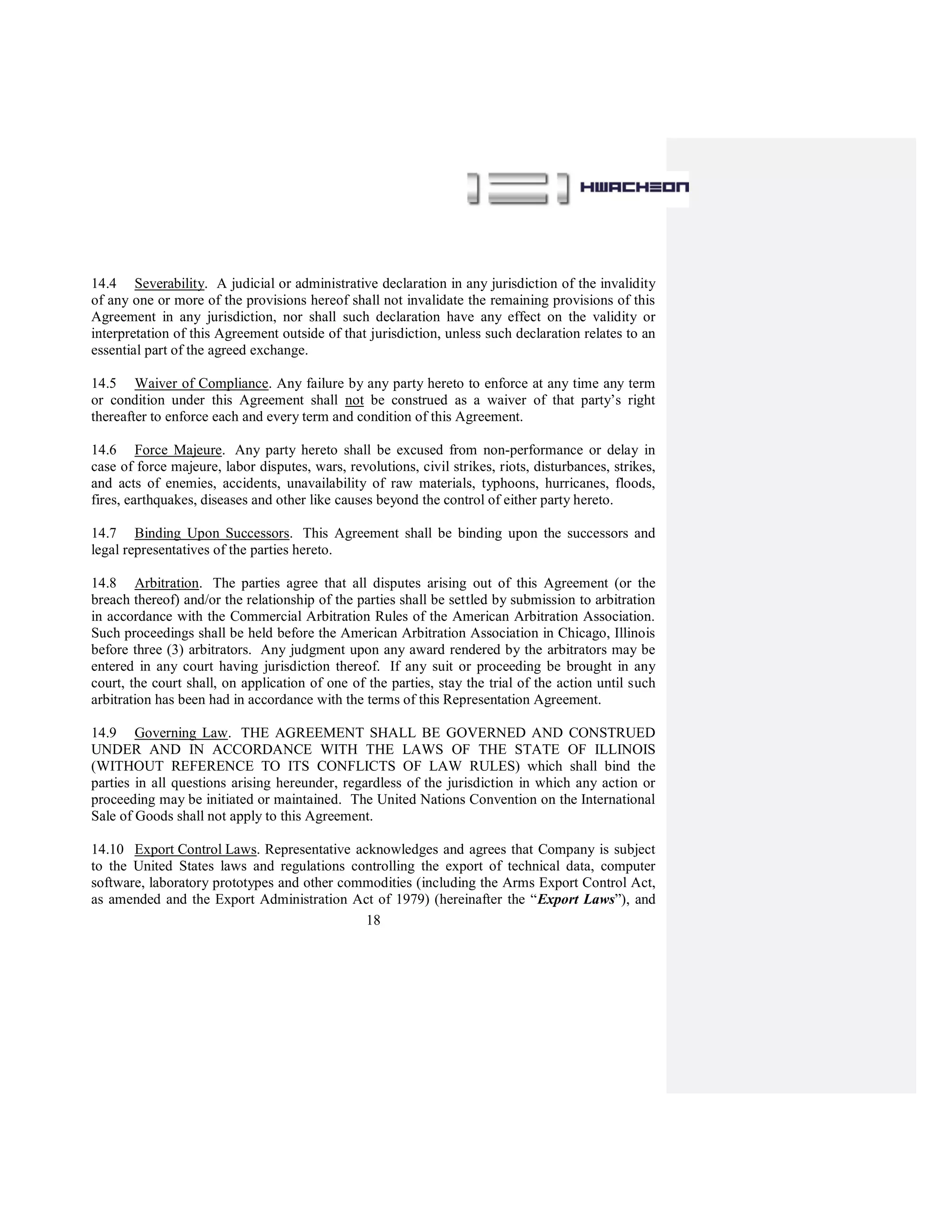 Contract sales representative agreement | PDF