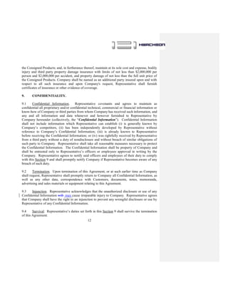 Contract sales representative agreement | PDF