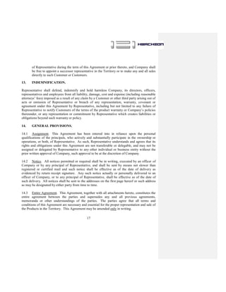 Contract sales representative agreement | PDF