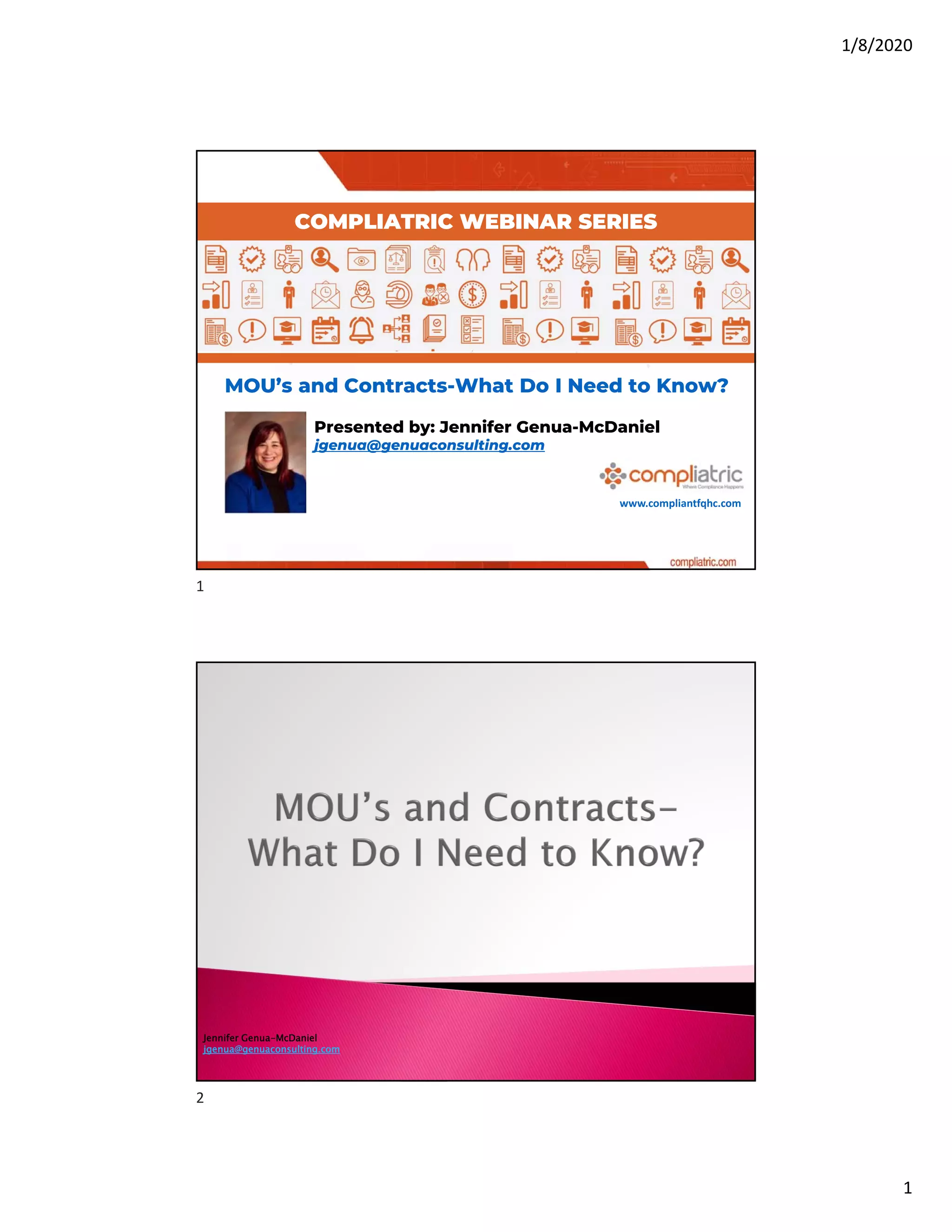 Contracts and MOUs what to use and when | PDF