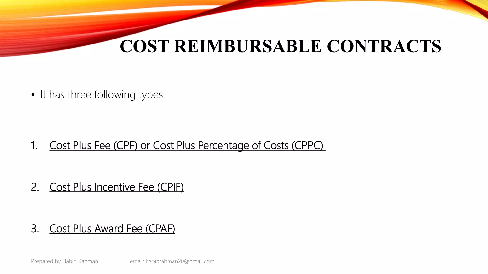 Contracts and Types (Project Management) | PPTX