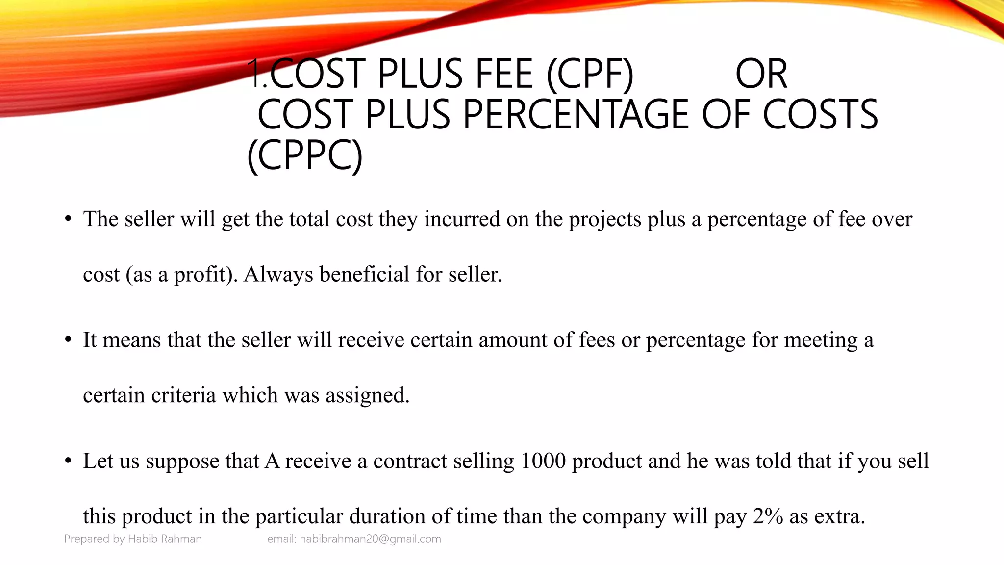 Contracts and Types (Project Management) | PPTX
