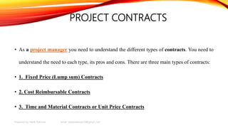 Contracts and Types (Project Management) | PPTX