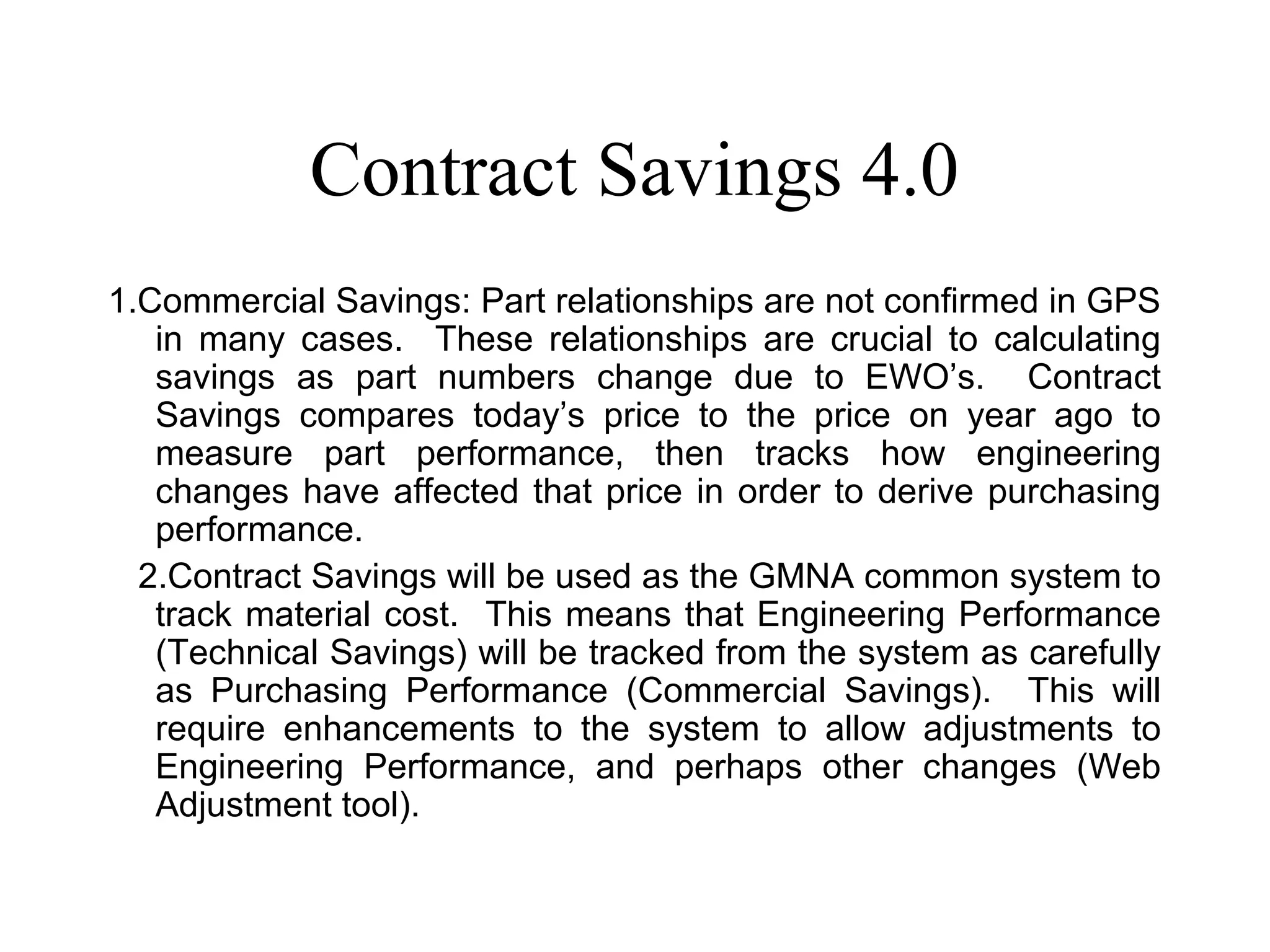 Contract savings new | PPT