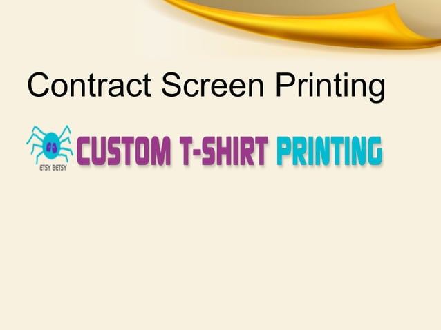 Contract screen printing | PPT