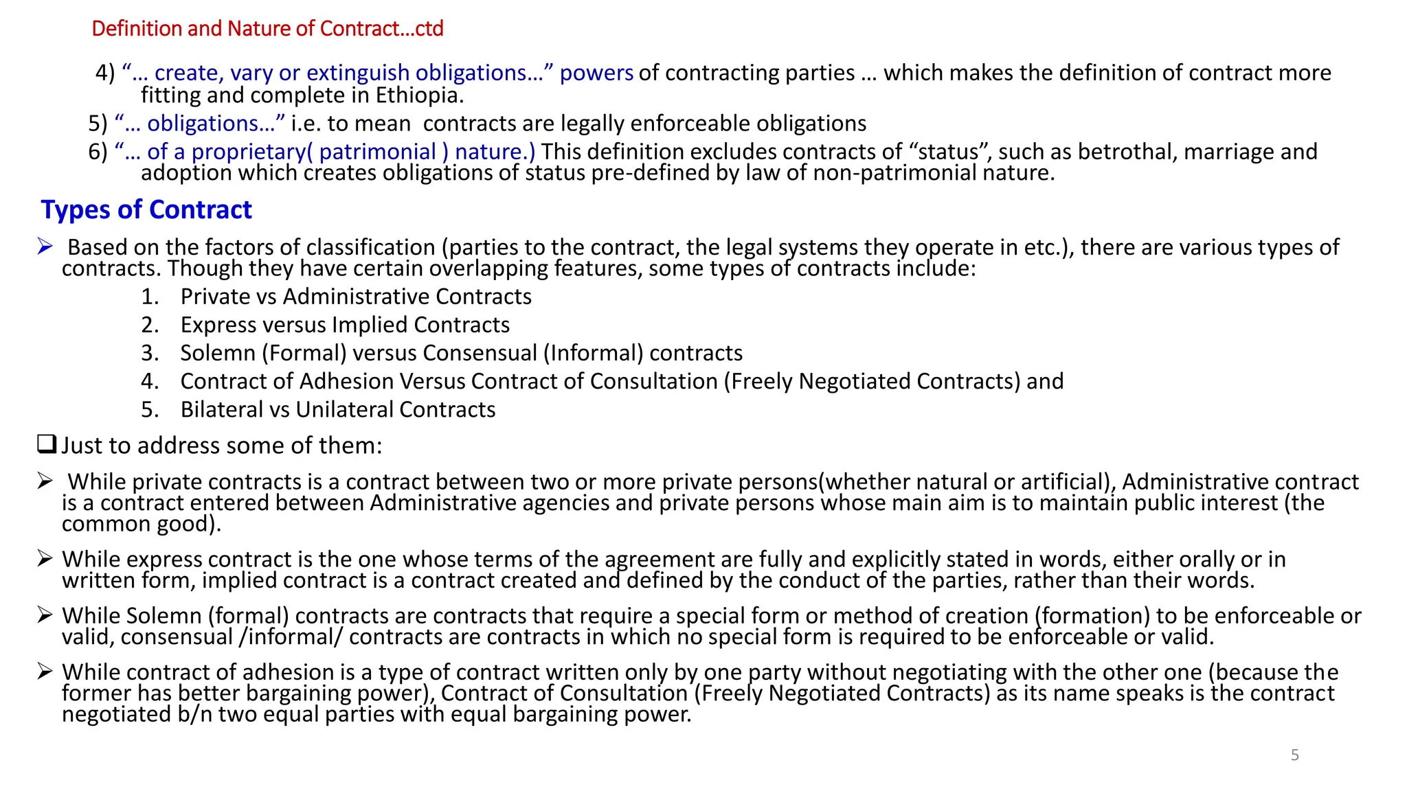 Contract short note.pptx contract law part one | PPTX