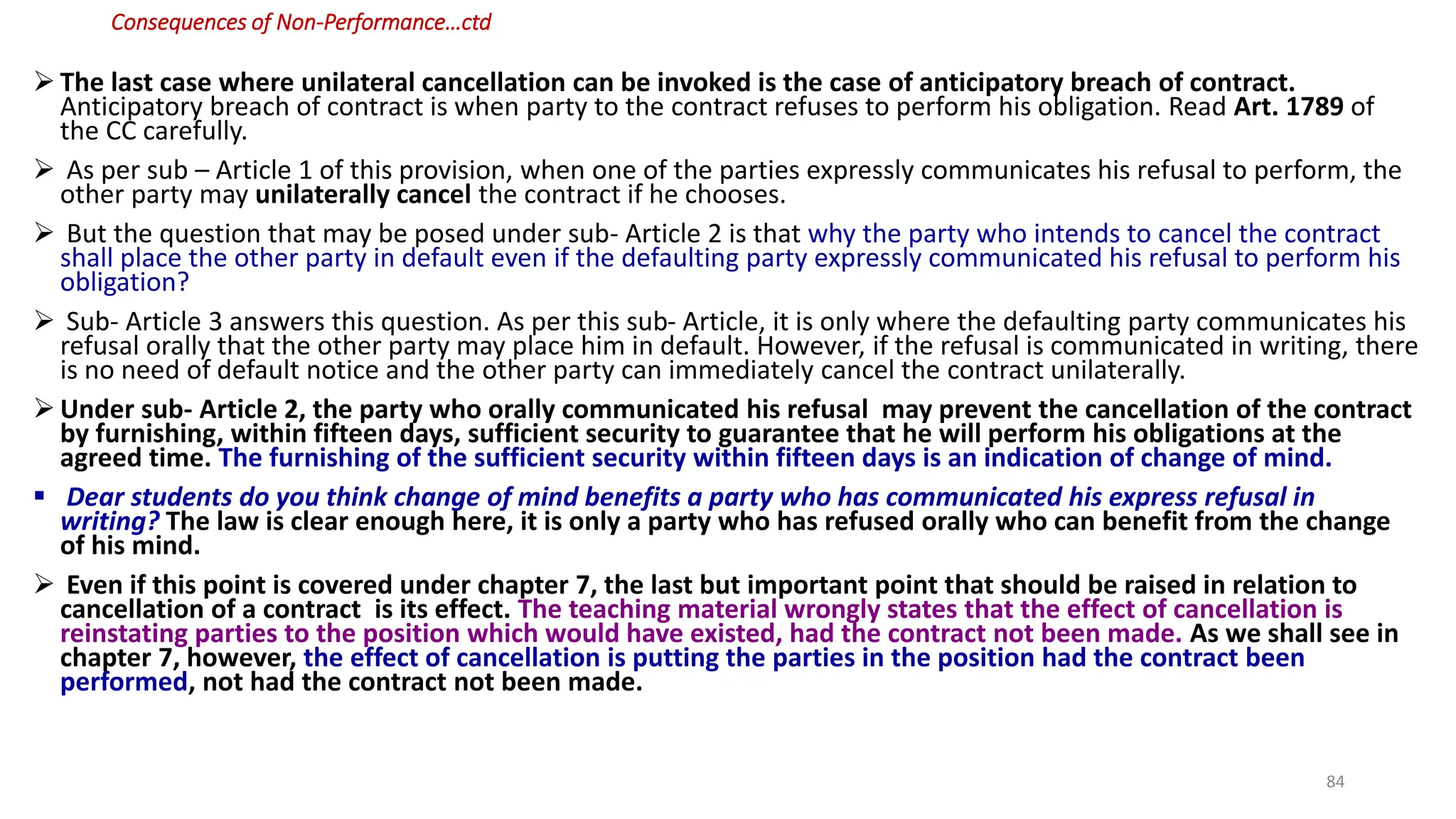 Contract short note.pptx contract law part one | PPTX