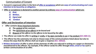 Contract short note.pptx contract law part one | PPTX
