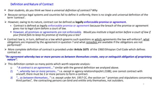 Contract short note.pptx contract law part one | PPTX
