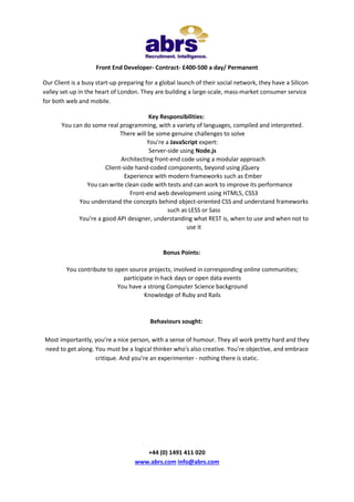 Contract software engineer javascript | PDF