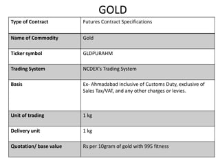 Contract specifications | PPTX
