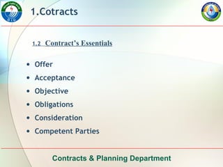 Contract adminstration and planning | PPT