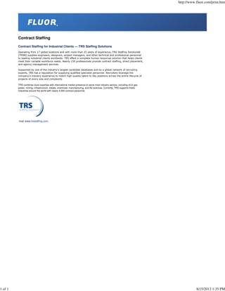 Contract staffing | PDF