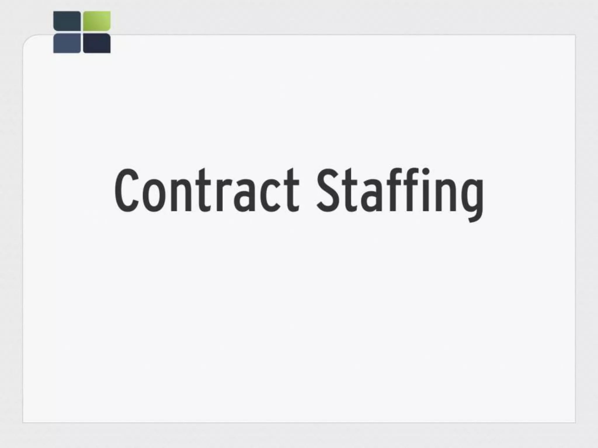 Contract Staffing | PPTX