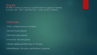 Contracts & tenders | PPTX