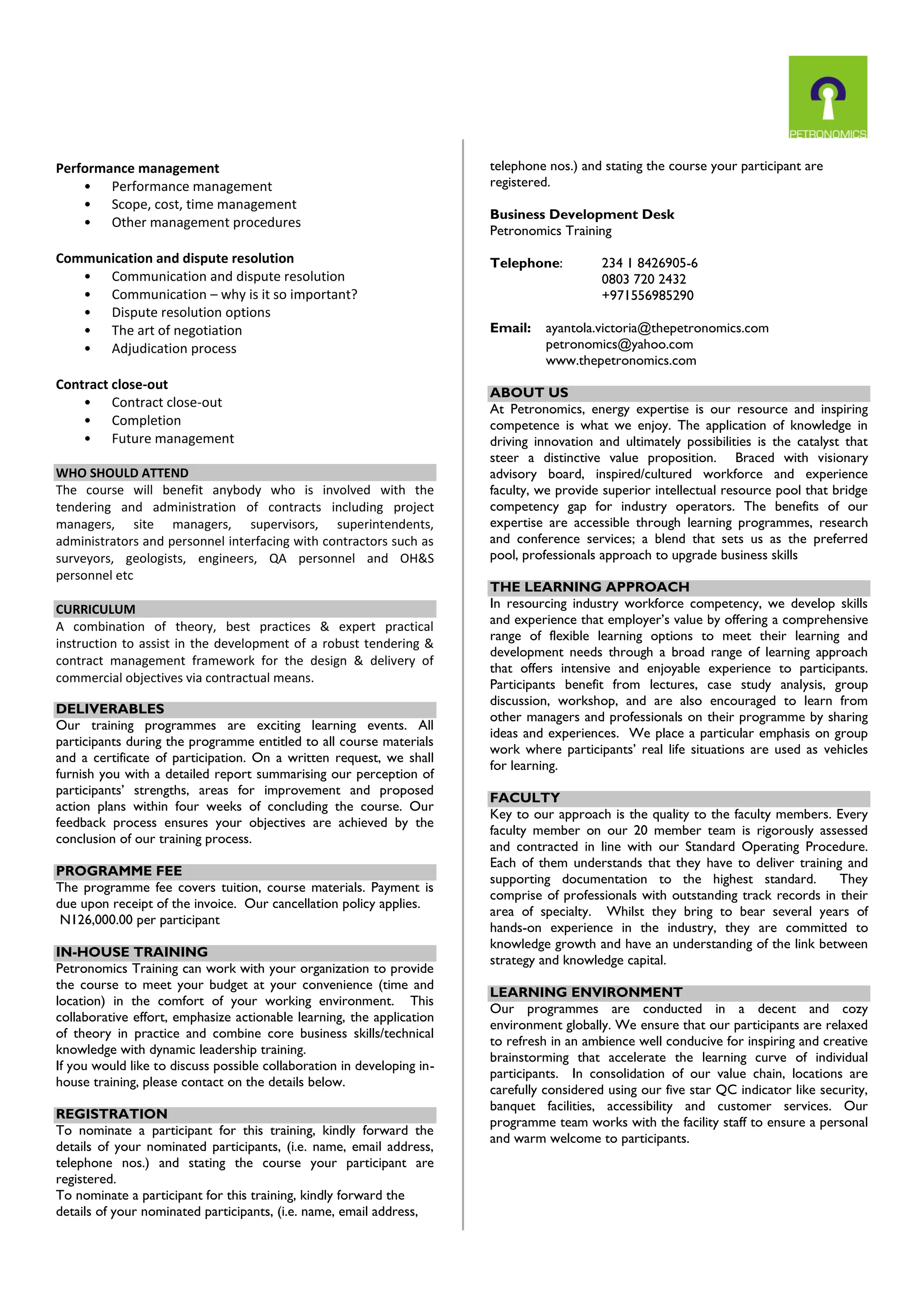 Contract Strategy and Management, Lagos | PDF
