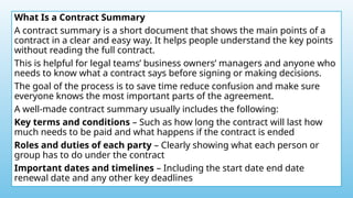Contract Summary Explained Benefits & Key Elements.pptx