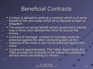 Contracts With The Minor | PPT