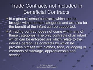 Contracts With The Minor | PPT