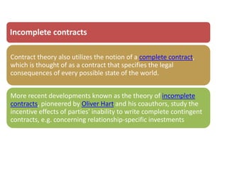 Contract theory | PPTX