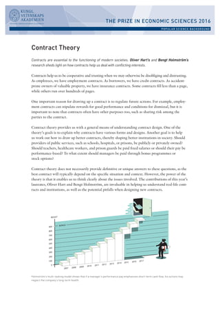 Contract Theory - The Nobel Prize in Economic Sciences 2016 | PDF ...