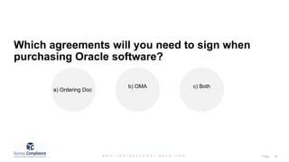 Oracle License Agreements Training | PPTX