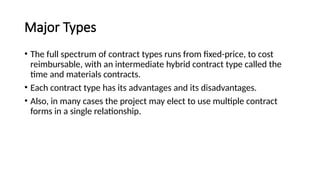 Contract types and explanation of differences | PPT