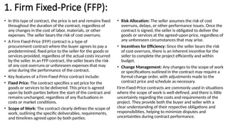 Contract types and explanation of differences | PPT
