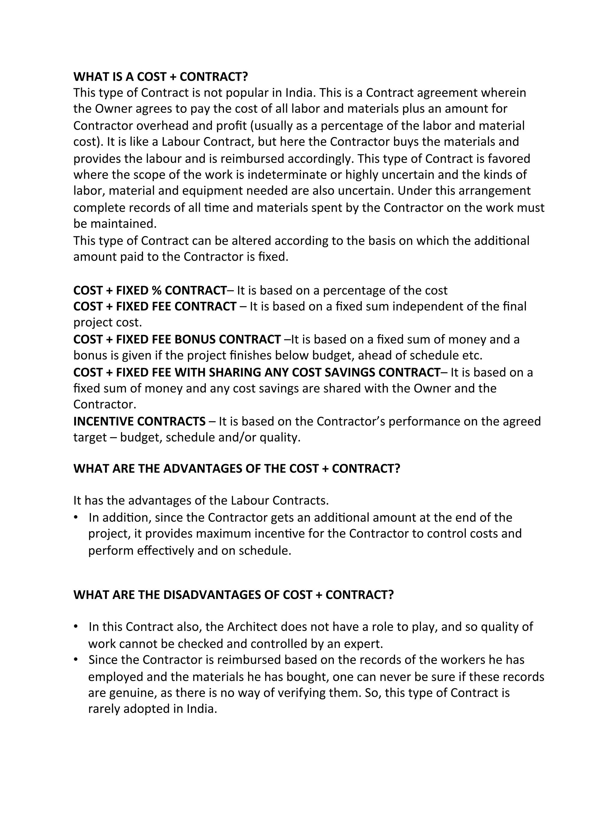 Contract and Types of Contract | PDF