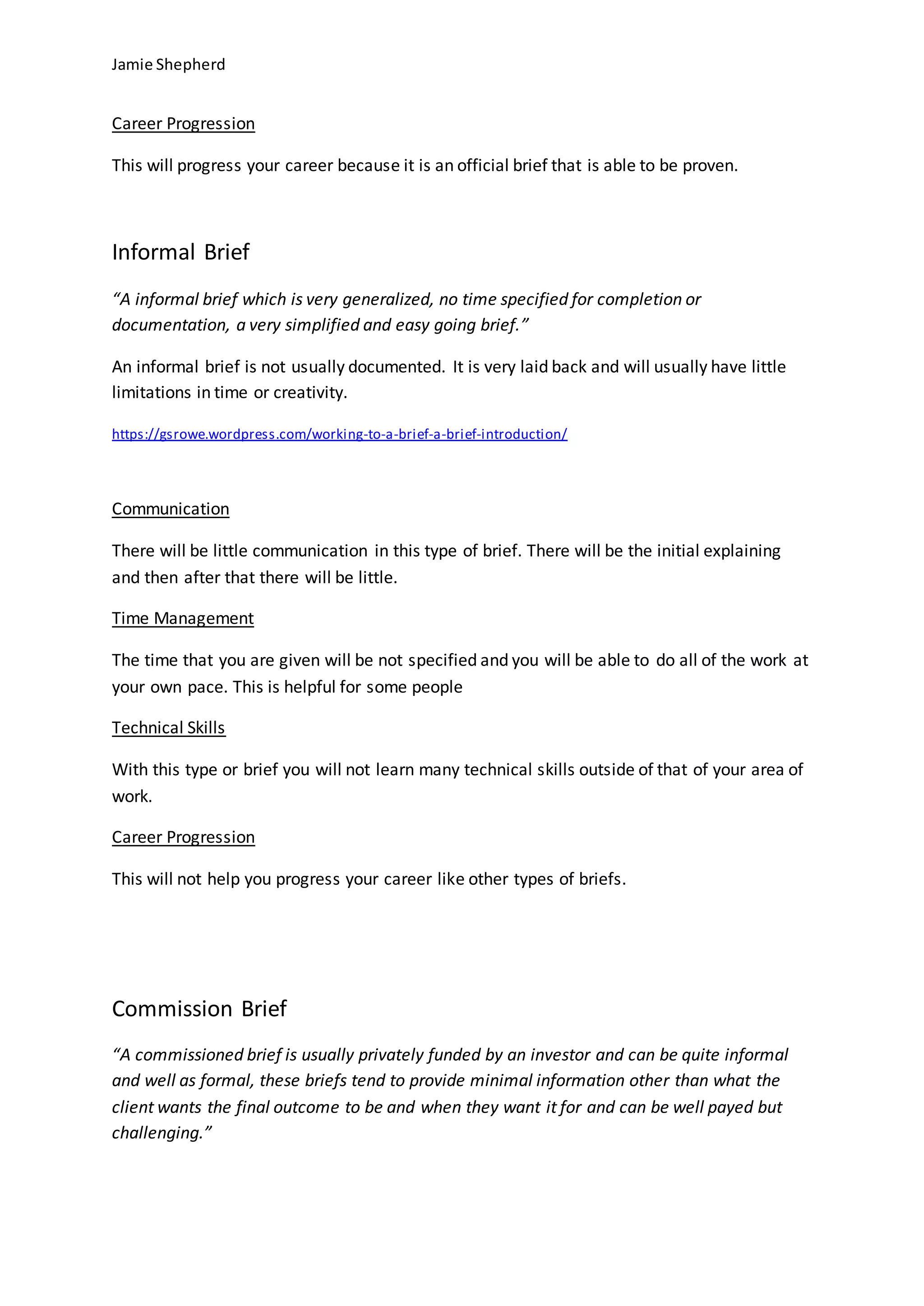 Contractual brief | DOCX