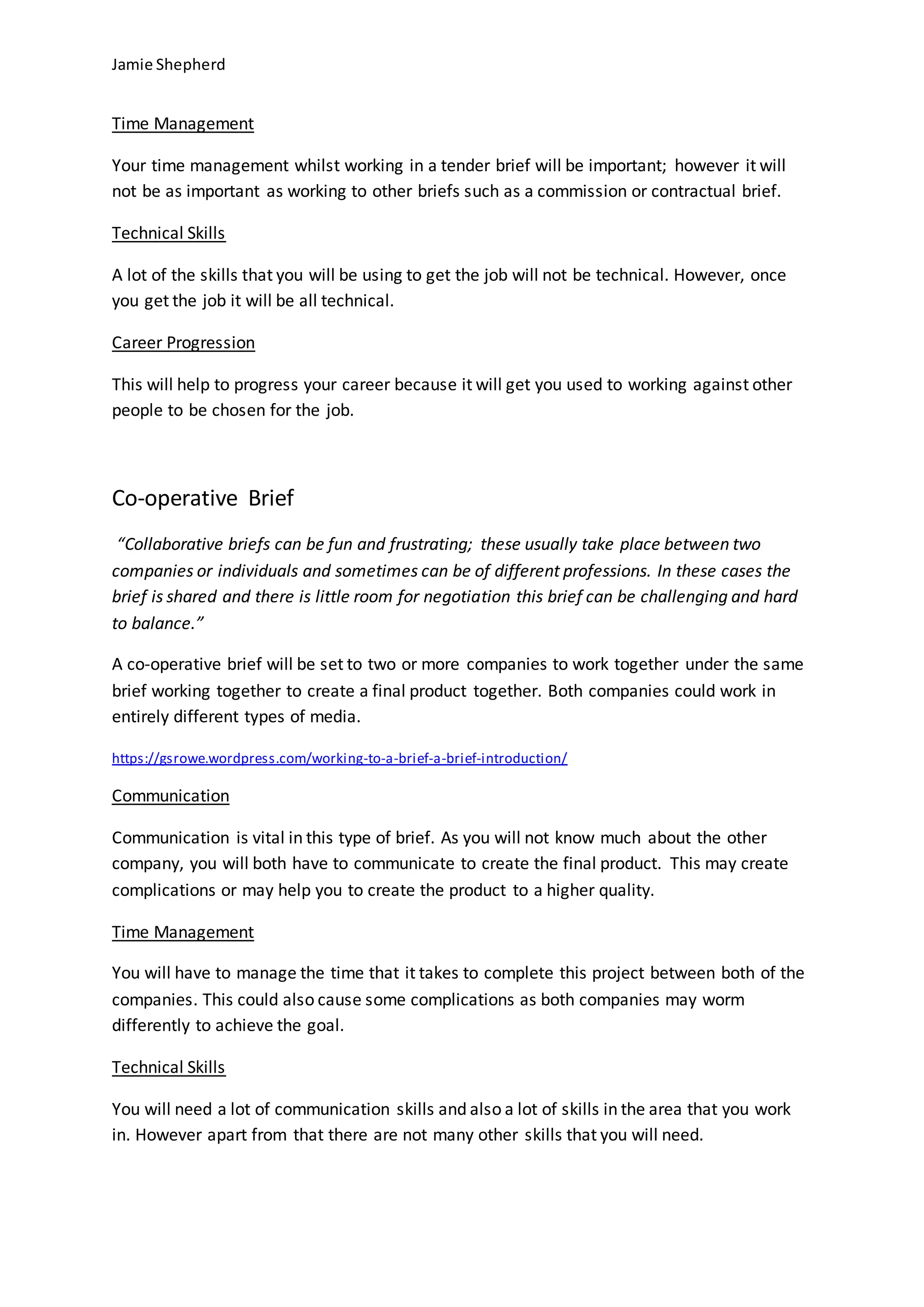 Contractual brief | DOCX