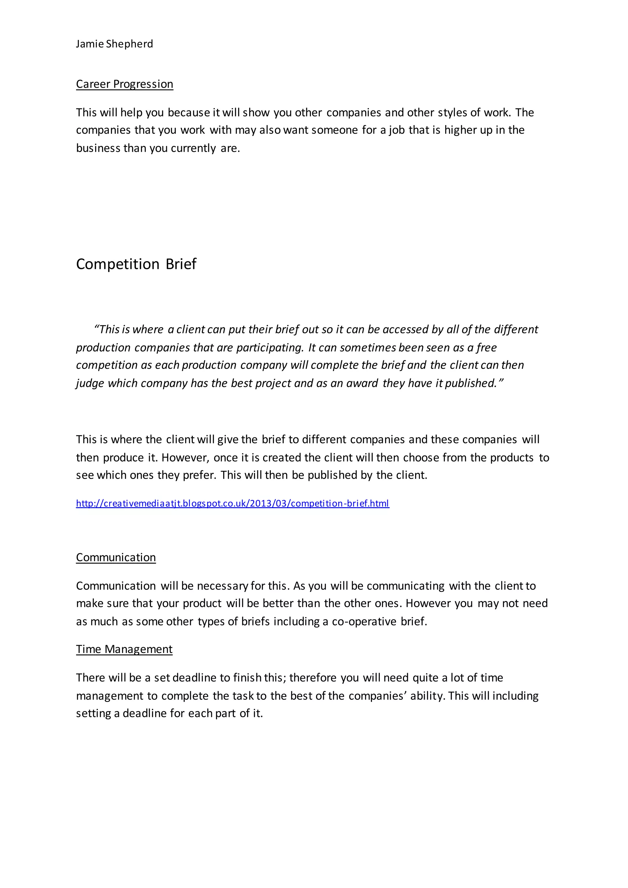 Contractual brief | DOCX