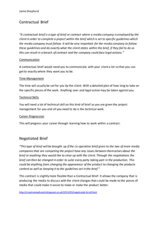 Contractual brief | DOCX
