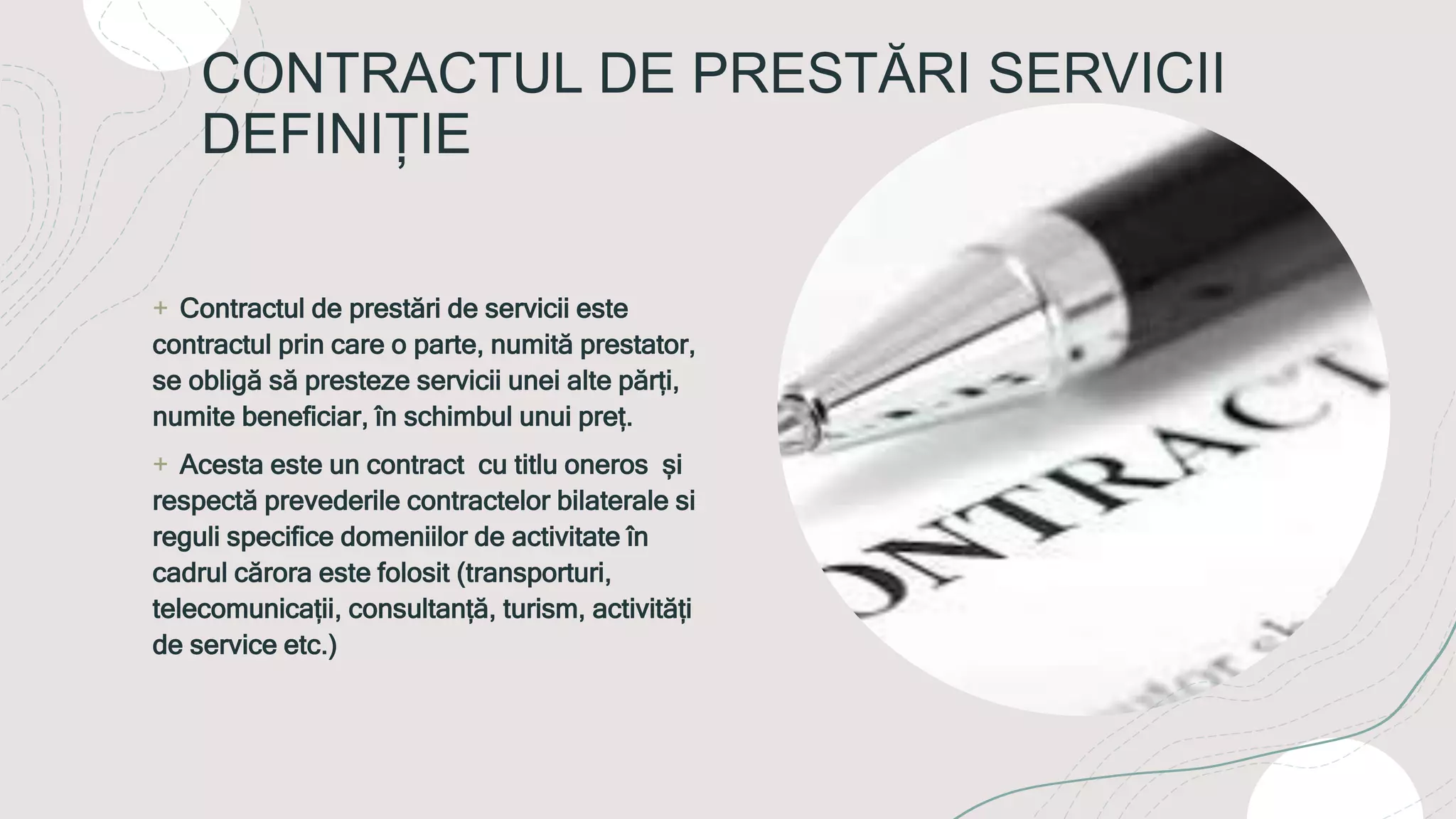 Contractul de prestari servicii | PPTX