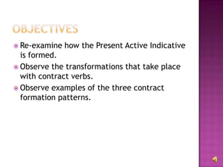 Contract verbs | PPTX
