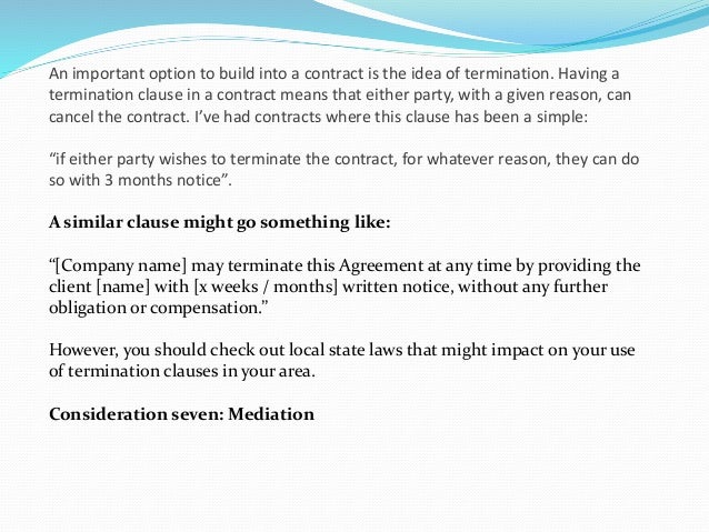 Contract writing for dummies